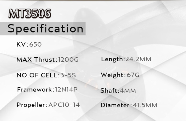 EMAX MT3506 KV650 Brushless Mutil-Axis Motor For RC Models in India ...